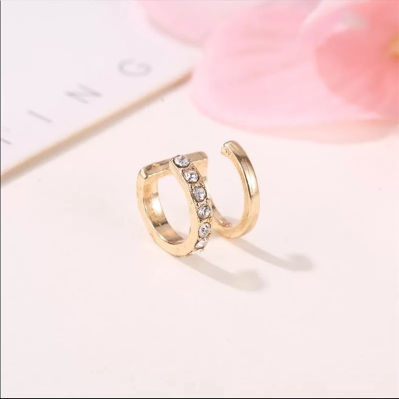 Jewelry | Double Bar Ear Cuff Silvergold | Poshmark